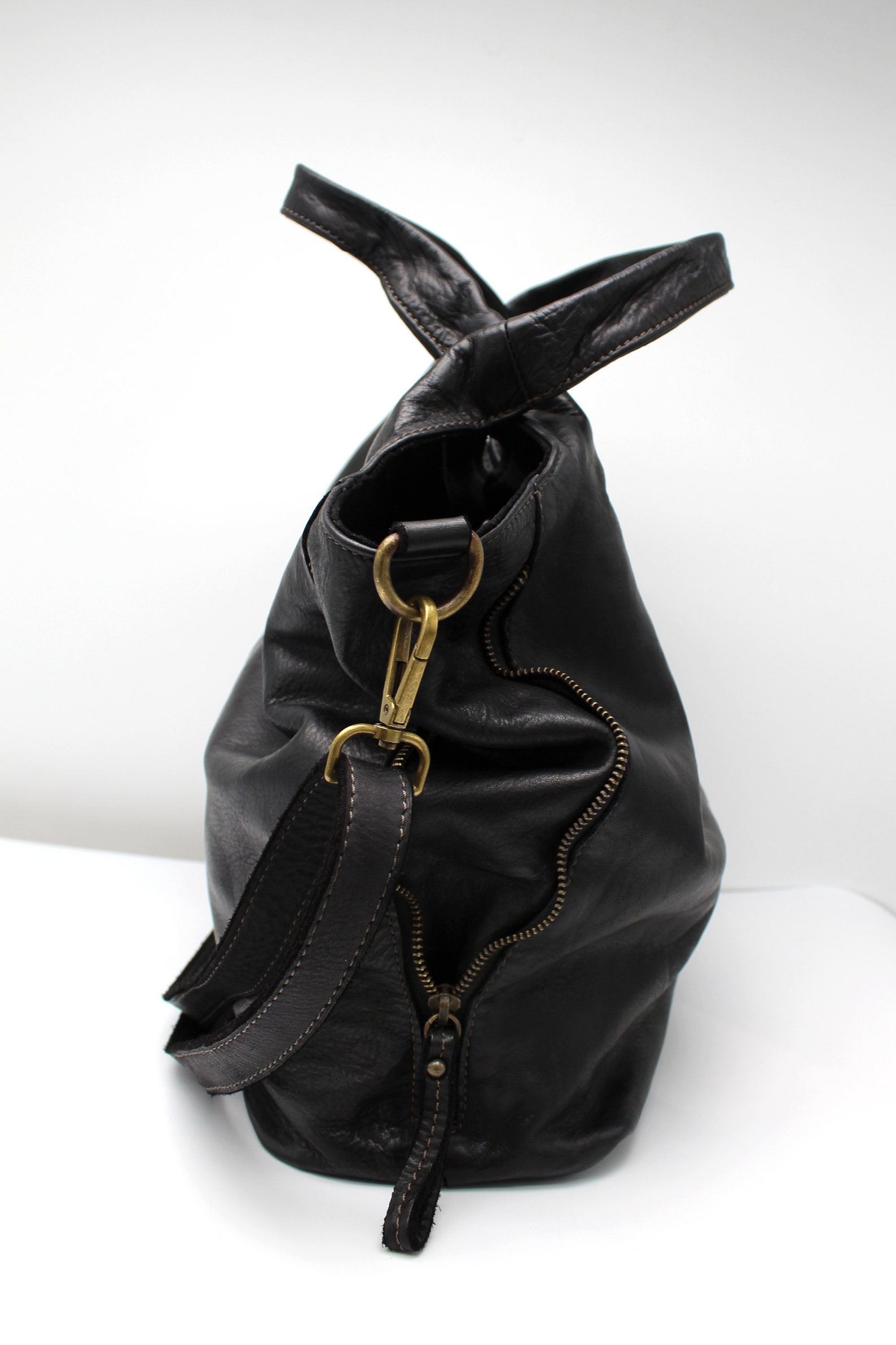 Leather Bag Soft Leather Shoulder Bag Leather Handbag Black - Etsy