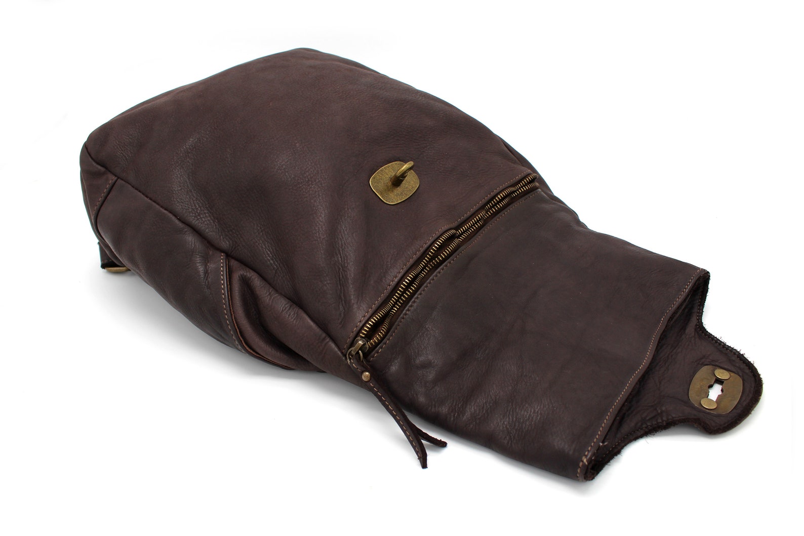 Soft Women Leather Backpack Brown Florence Women Back Handbag Gift for ...