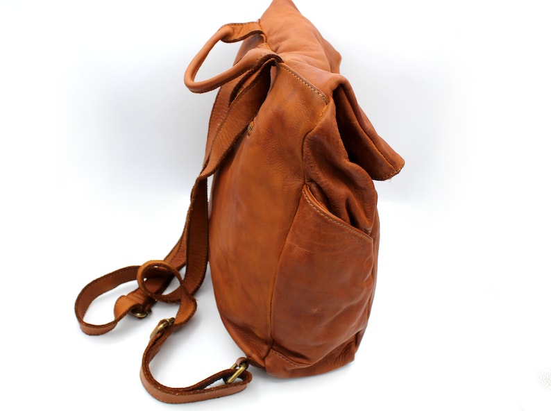 Soft Women Leather Backpack Brown Florence Women Back Handbag Gift for ...