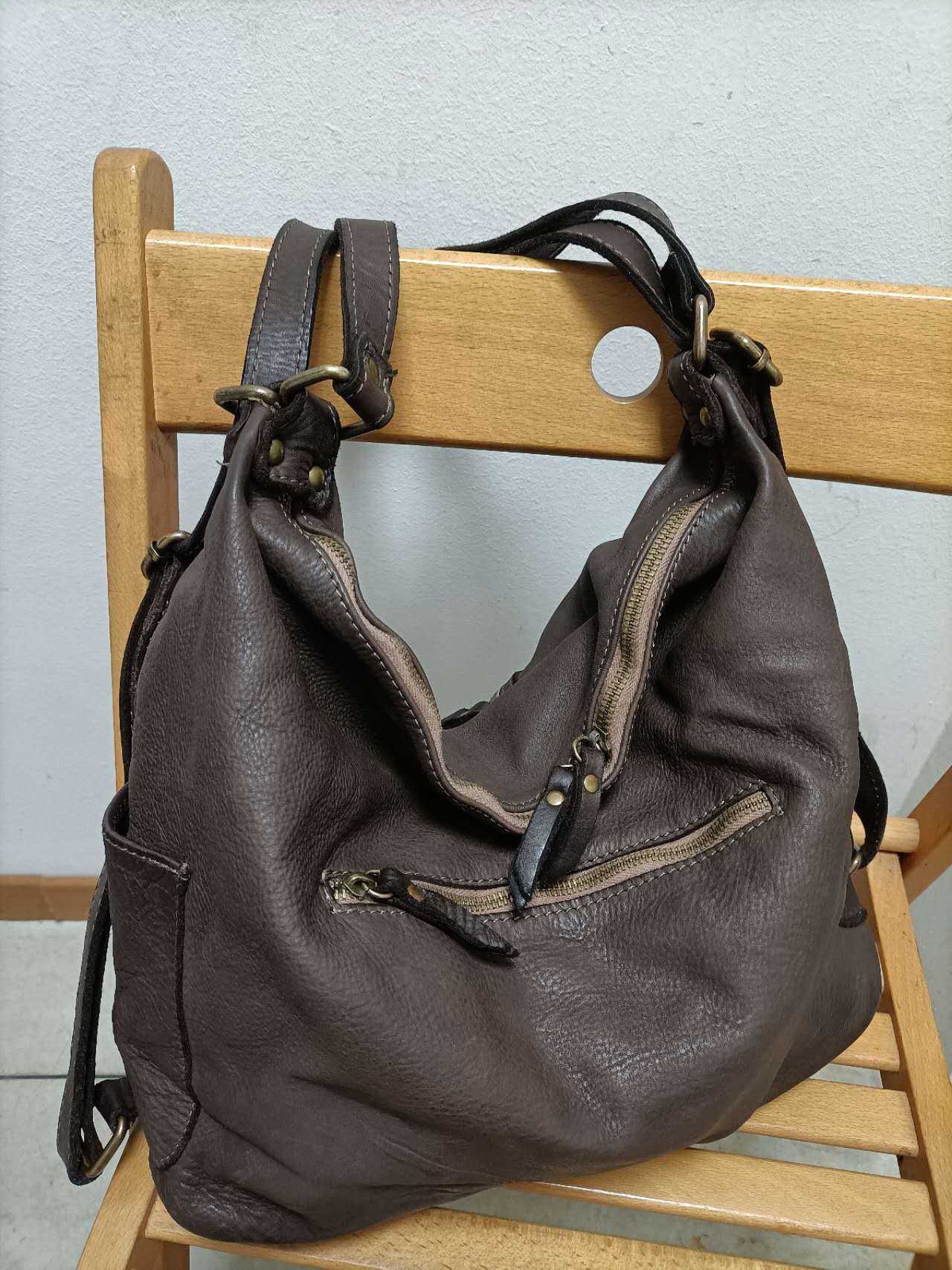 Soft Italian Leather Tote Backpack Handmade Hobo Bag - Etsy