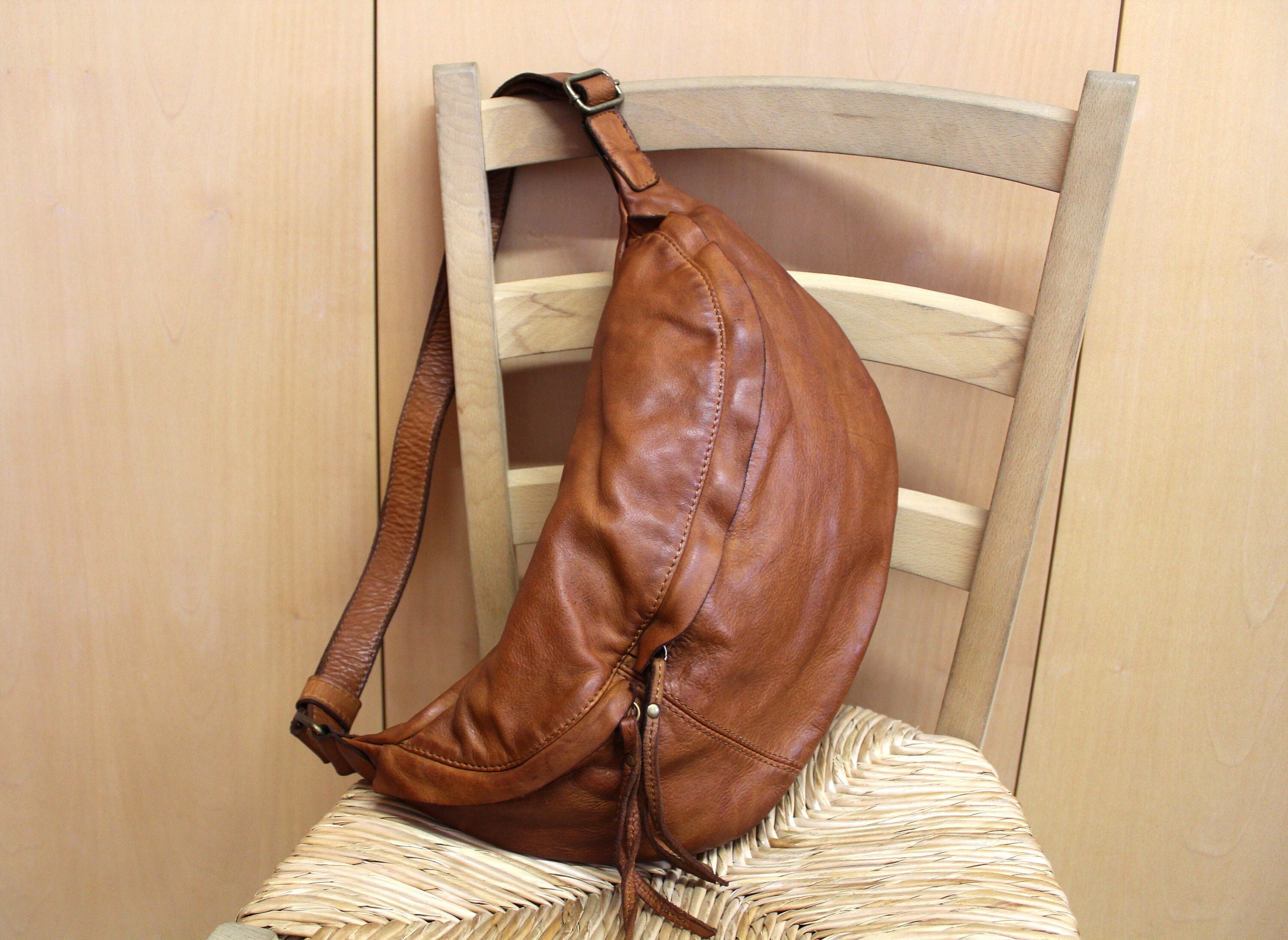 Leather Bag Soft Leather One Shoulder Handbag Crossbody Waist Pouch - Etsy