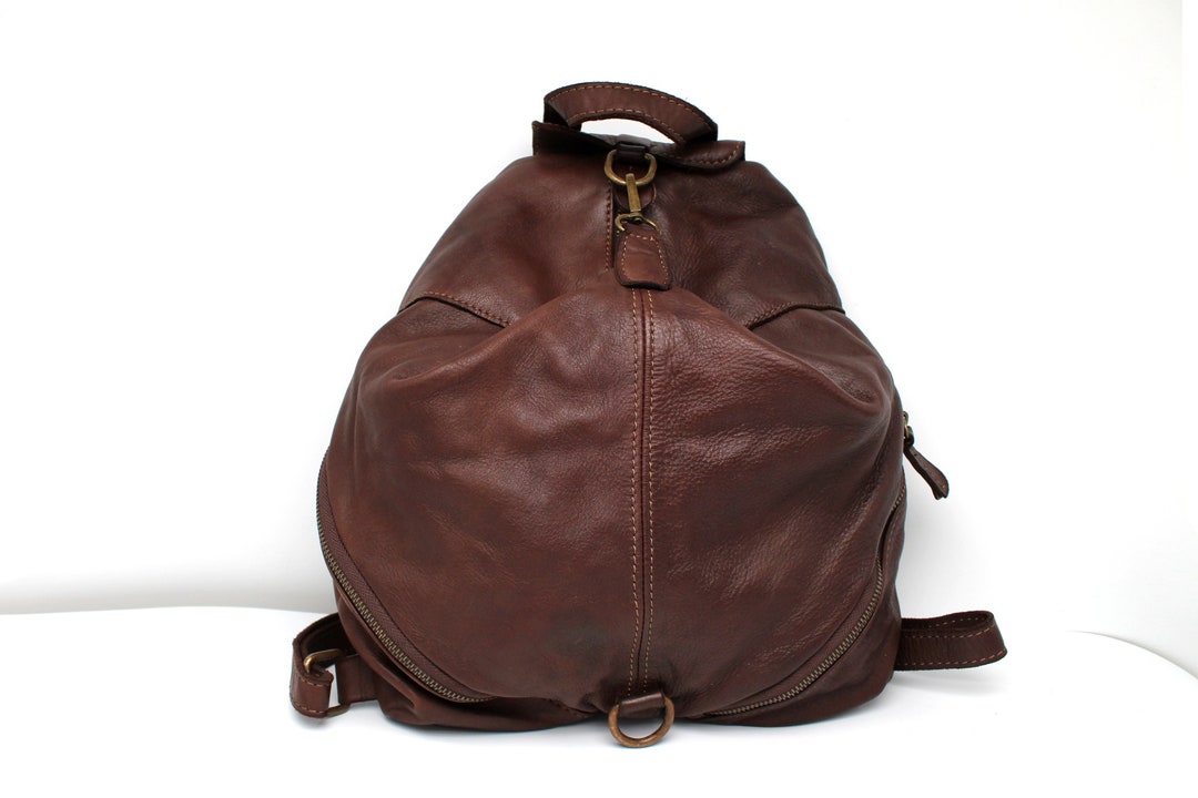 Soft Leather Backpack for Women Made in Italy Backpack Rucksack - Etsy