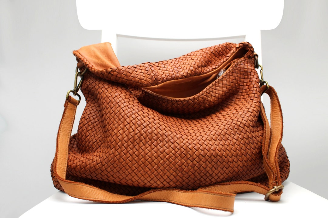 Leather Bag Soft Weave Handbag Woman Hobo Womens Leather Woven Totes - Etsy