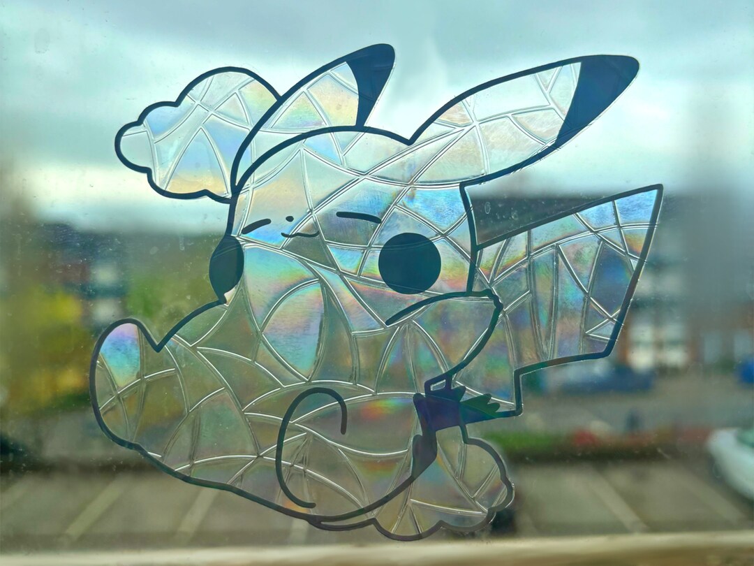 Pikachu Clouds Vinyl Suncatcher | Window Cling Aesthetic Rainbow ...