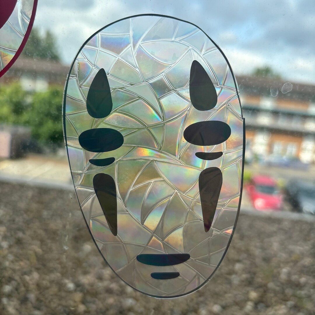 No Face Mask Vinyl Suncatcher | Window Cling Aesthetic Studio Ghibli ...