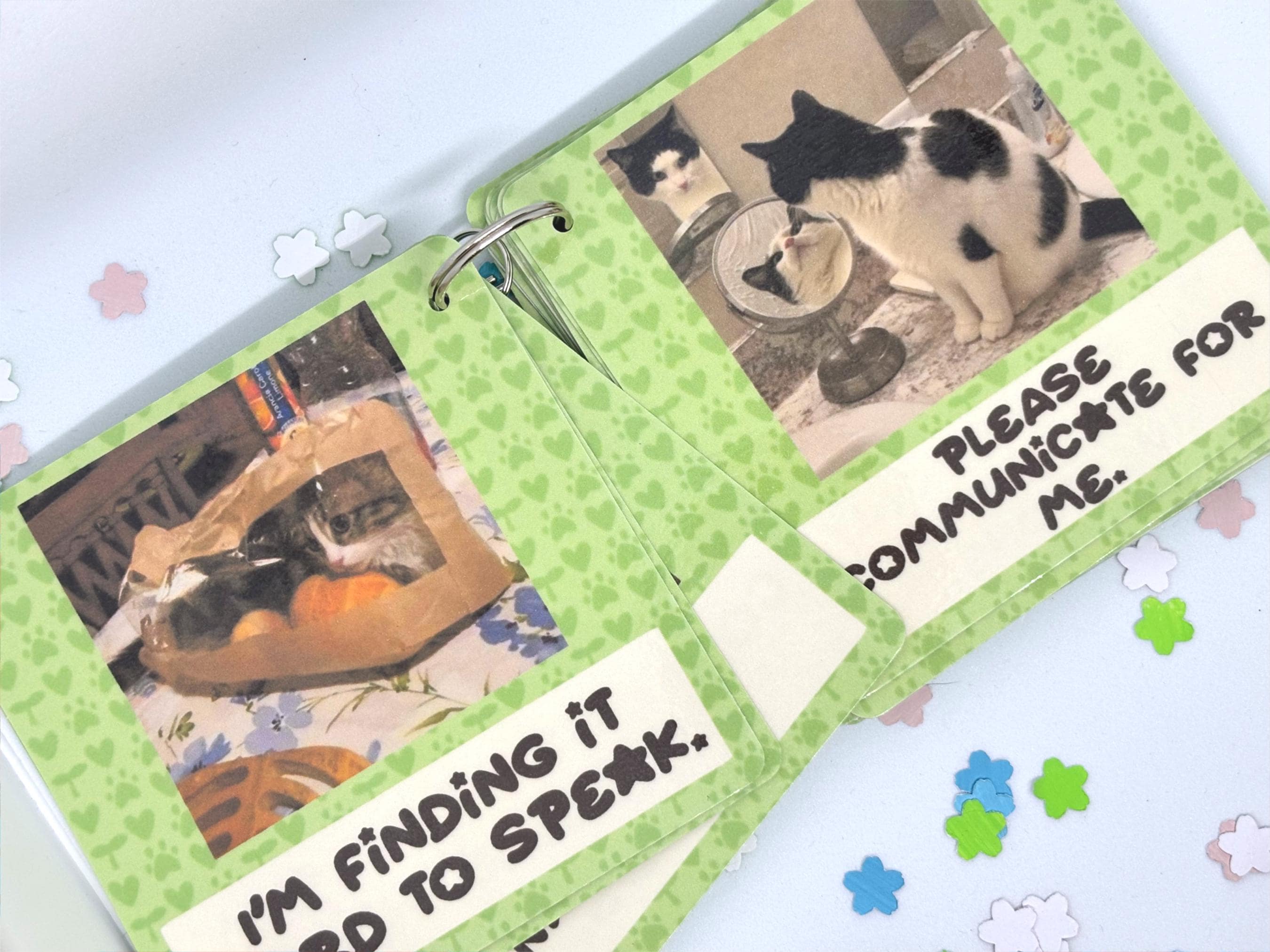 Cat Communication Cards Cute Funny Cats Chaotic Autism ADHD ...