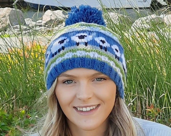 Puffin Hat PDF Knitting Pattern, Fair Isle Hat Easy Knit Pattern - Etsy