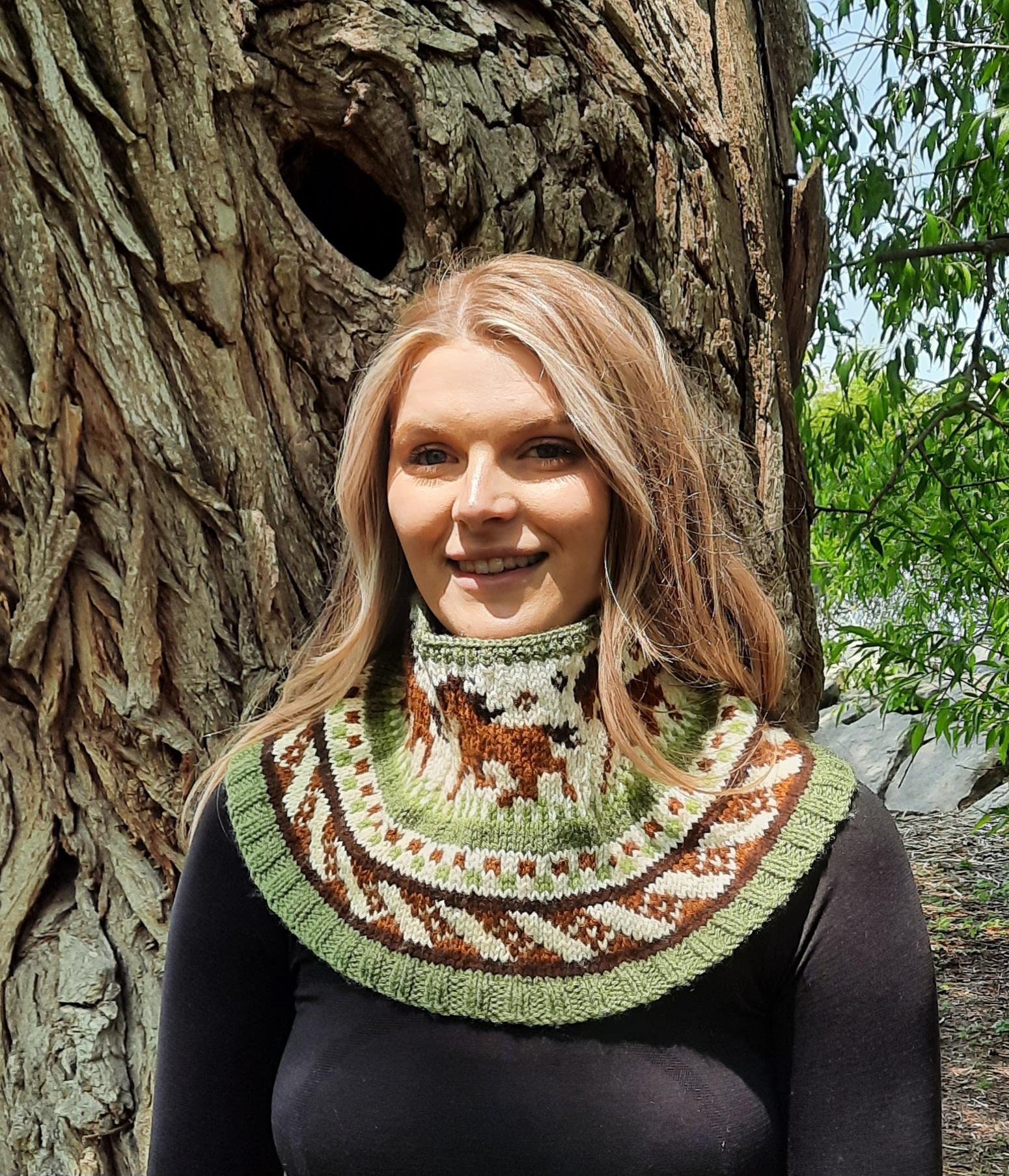 Journey NECK WARMER, Knitting Pattern, Horses, Animals, Womens, Western ...