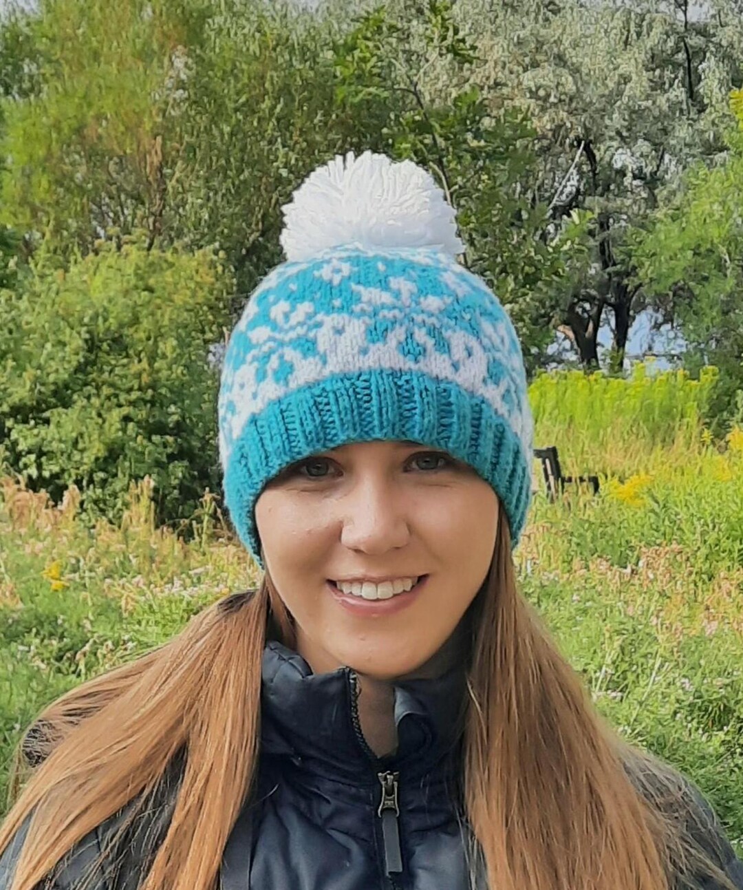 Elsa, HAT, Pdf Knitting Pattern, Adult, Toque, Snowflake Design, Fair ...