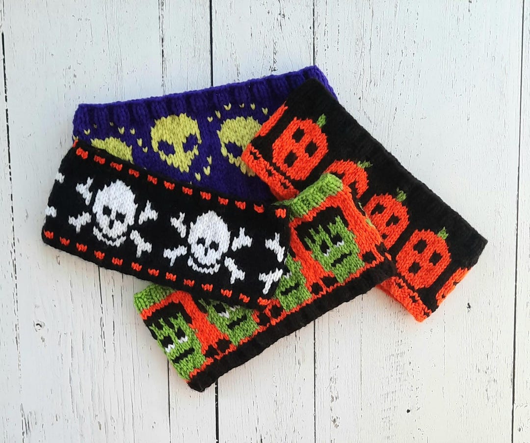 4 PKG SCARY HALOWEEN, Knitting Patterns, Adult, Monster, Space ...