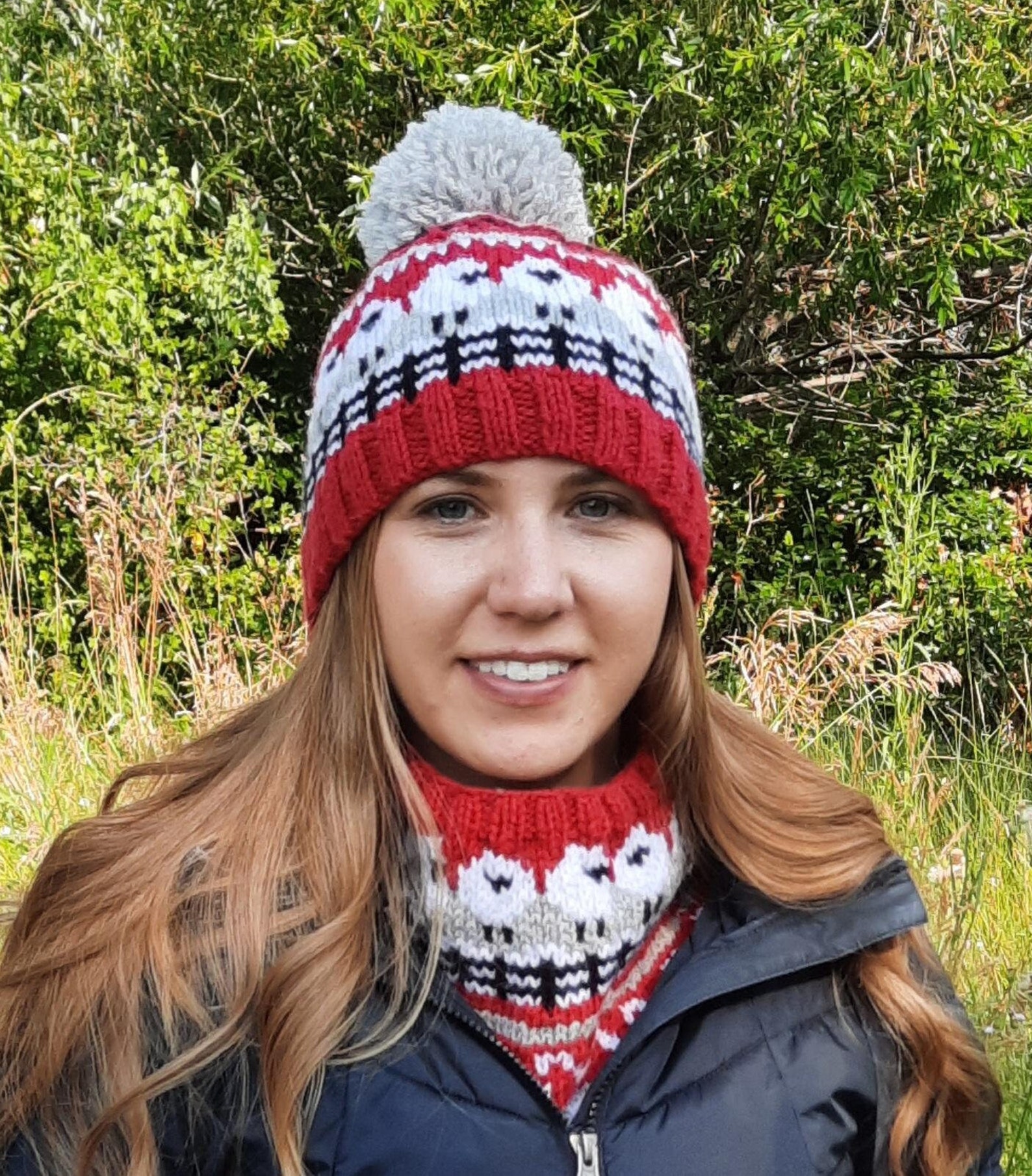 Scarlett NECK WARMER, Knitting Pattern, Sheep, Animal, Adult, Fair Isle ...