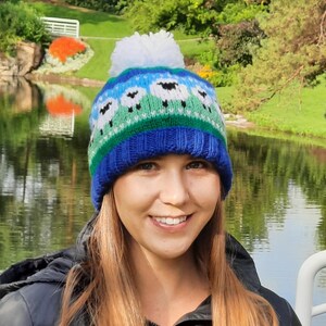 Taylor HAT, Sheep Hat Knitting Pattern, Adult, Sheep, Fair Isle, Beanie ...