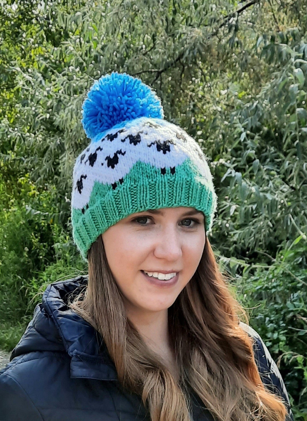 Leanna HAT, Sheep Hat Knitting Pattern, Sheep, Herd of Sheep, Animal ...