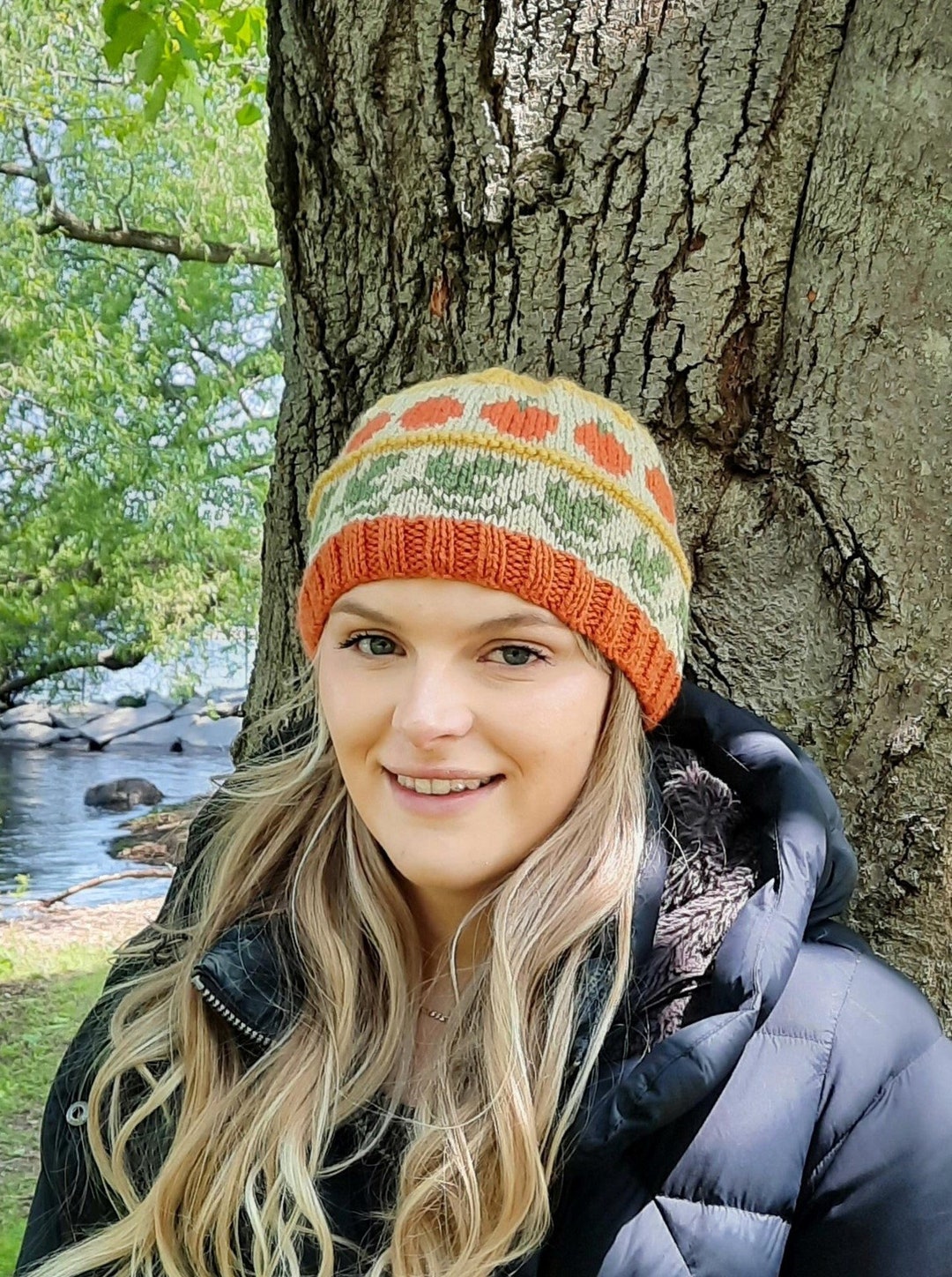 Saffron, Knitting Pattern, Fall Beanie, Hat, Autumn, Pumpkins, Leaves ...