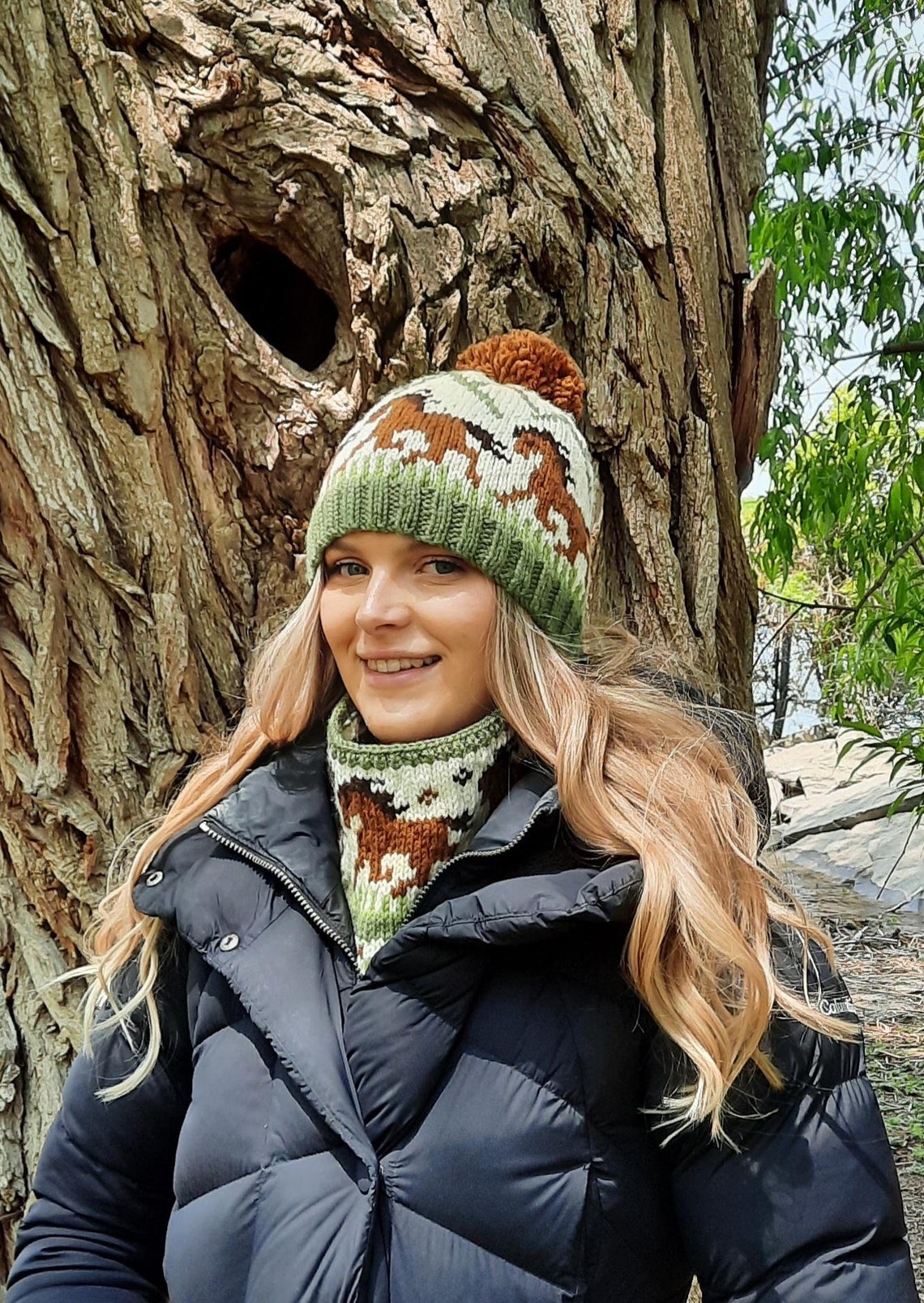 Journey NECK WARMER, Knitting Pattern, Horses, Animals, Womens, Western ...