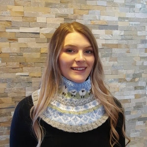 Serena NECK WARMER Knitting Pattern, Sheep, Animal, Icelandic, Fair ...