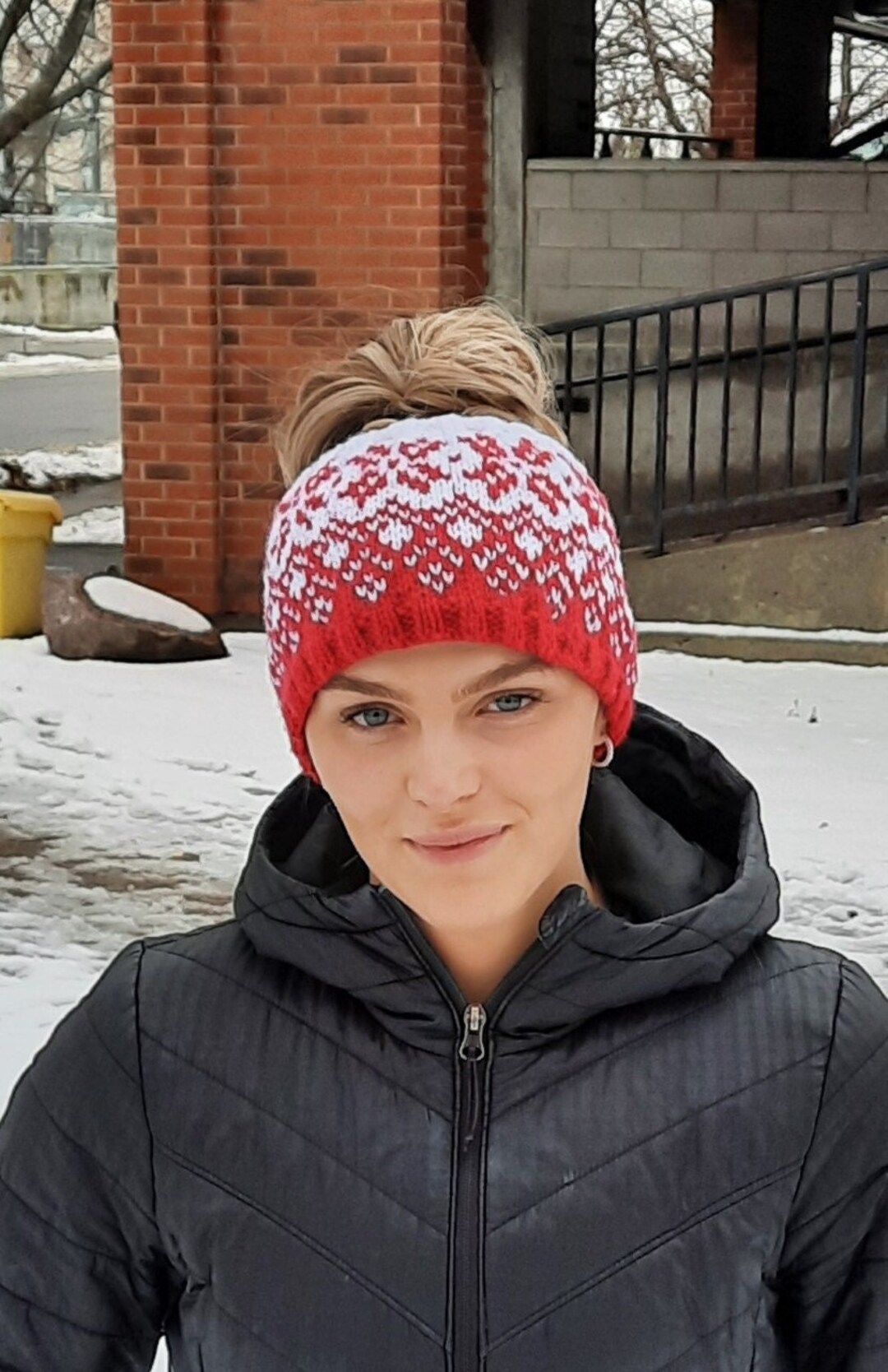 Rebecca Messy Bun, Beginner Knitting Pattern, Hat, Pony Tail Hat, Messy ...