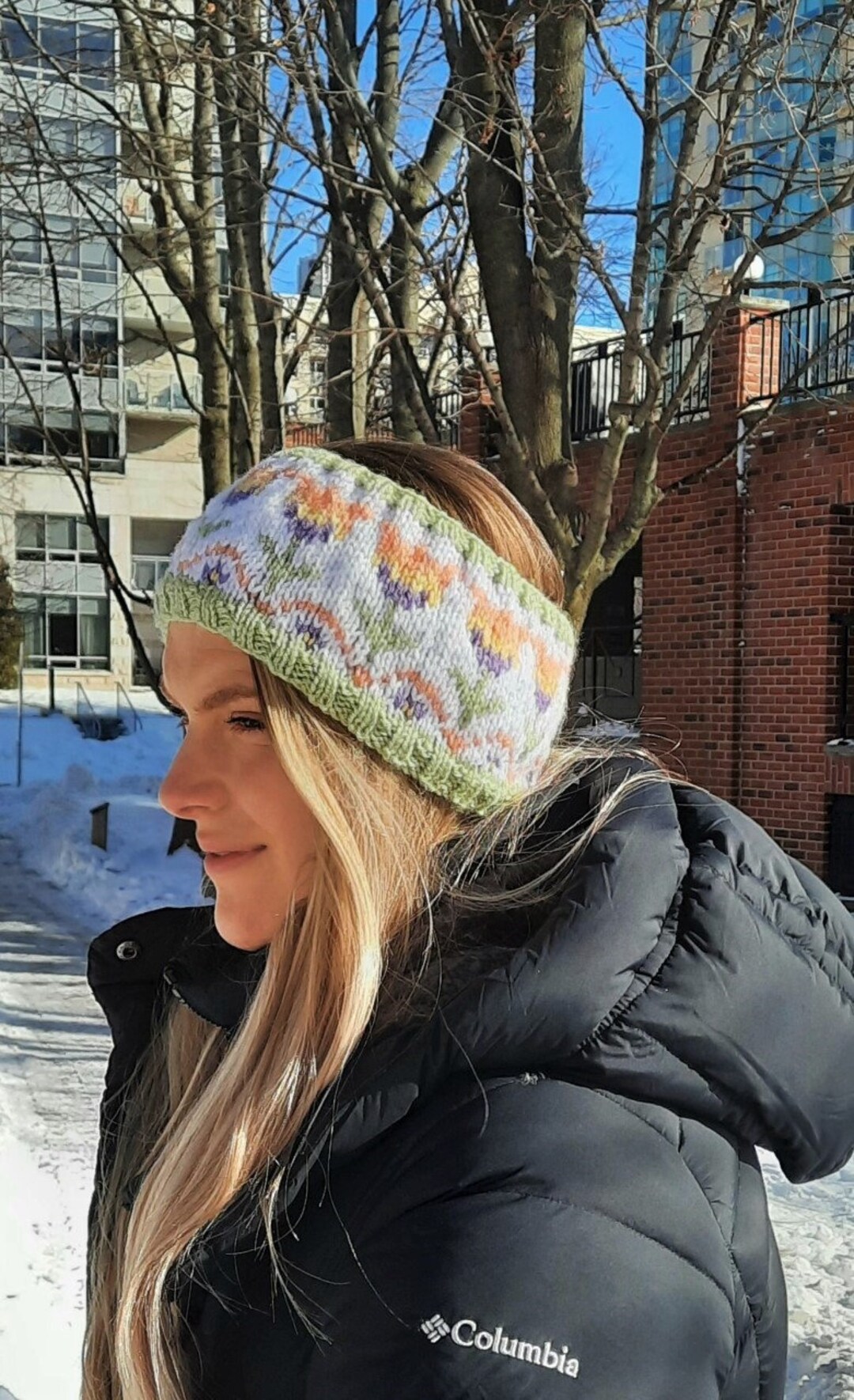 Tulips in a Row, Knitting Pattern, Headband, Earwarmer, Ski Band, Tulip ...