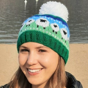Taylor HAT, Sheep Hat Knitting Pattern, Adult, Sheep, Fair Isle, Beanie ...