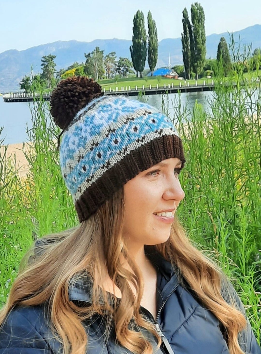 Lorna HAT, Pdf Knitting Pattern, Toque, Adult, Snowflakes, Winter ...