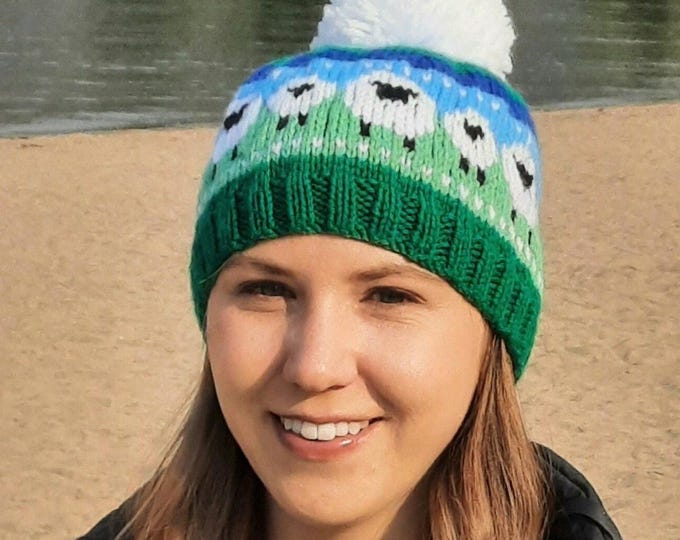 Fyne Flock of Sheep Hat Knitting Pattern Baby Toddler, Child, Teenager ...