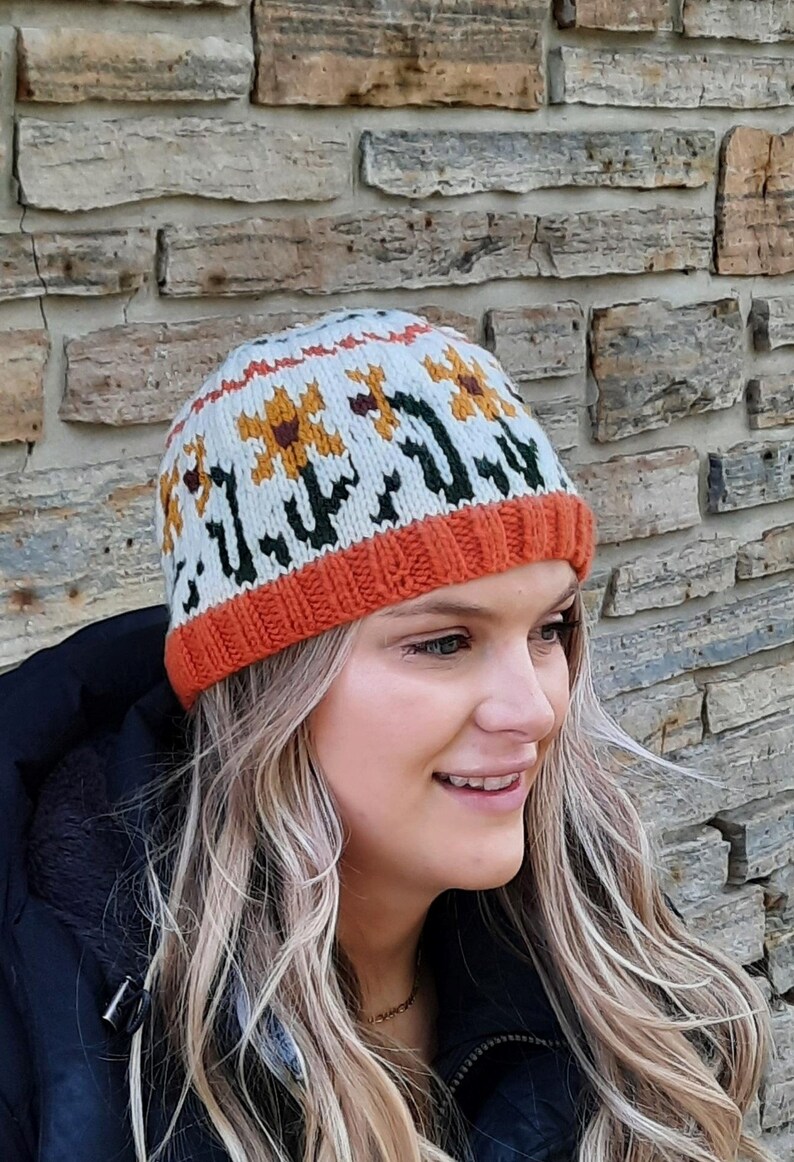 Marisol, Beanie, Knitting Pattern, Hat, Sunflower, Autumn, Fall, Fair ...