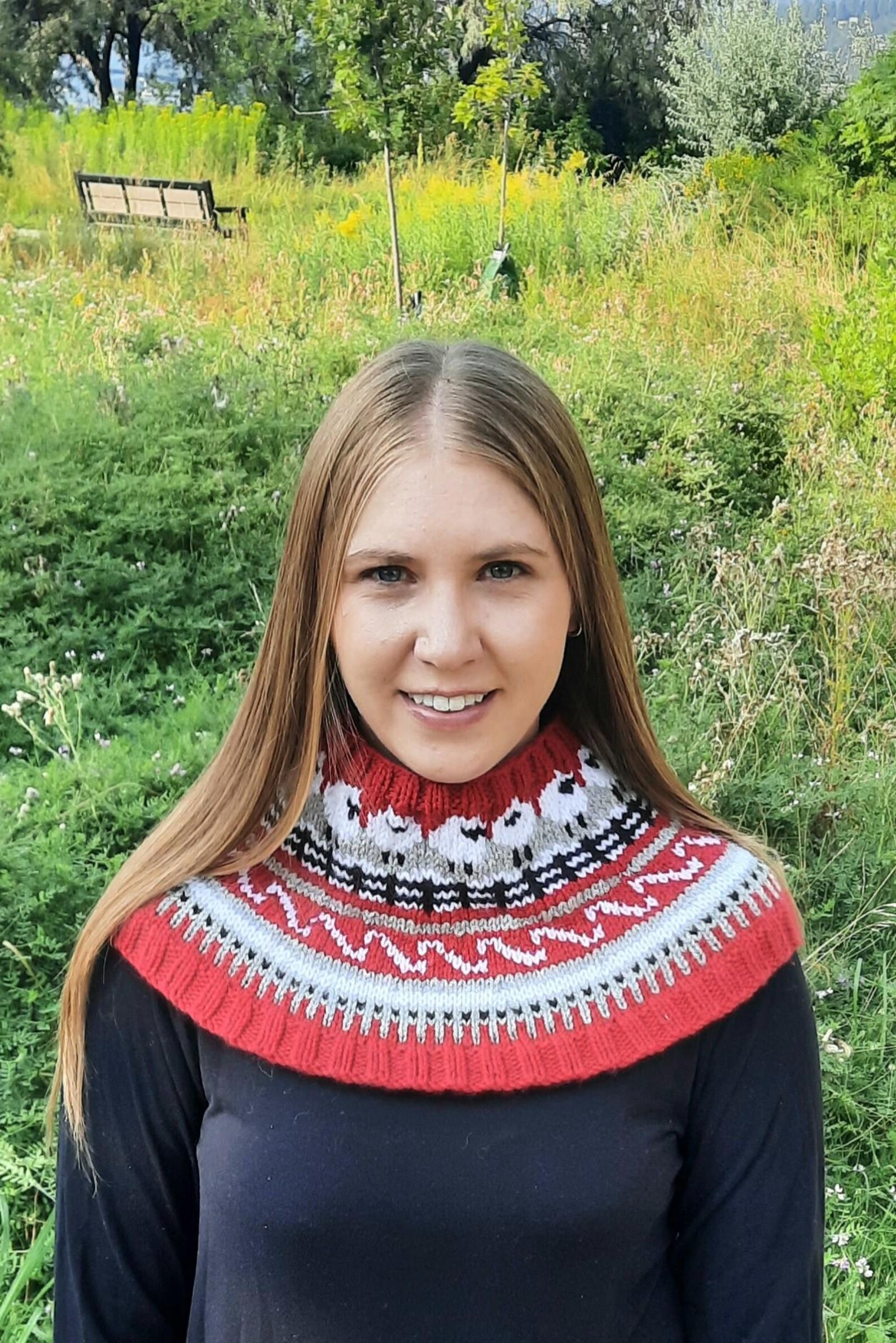 Scarlett NECK WARMER, Knitting Pattern, Sheep, Animal, Adult, Fair Isle ...