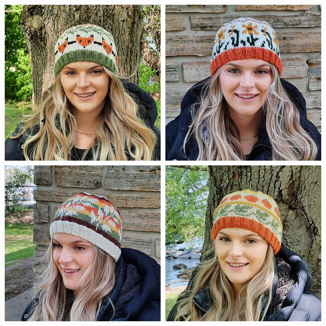 Marisol, Beanie, Knitting Pattern, Hat, Sunflower, Autumn, Fall, Fair ...