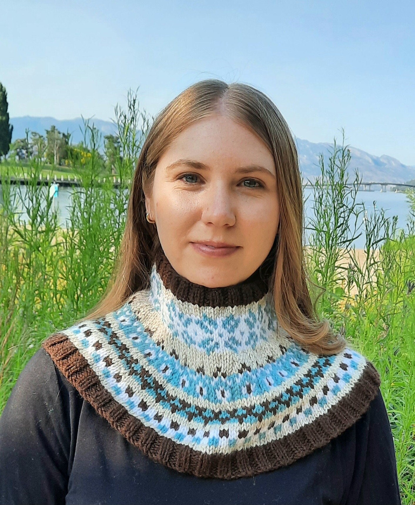 Lorna NECK WARMER, Pdf Knitting Patterns, Snowflake, Adult, Cowle ...