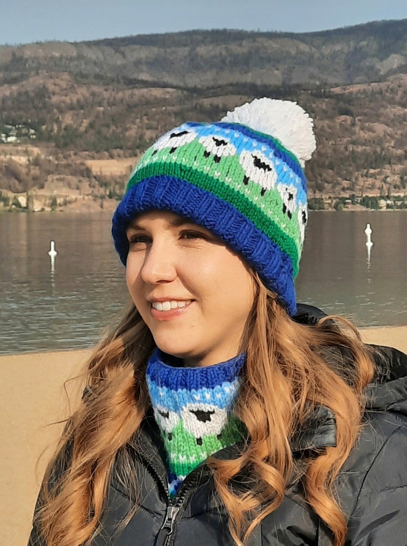 Taylor HAT, Sheep Hat Knitting Pattern, Adult, Sheep, Fair Isle, Beanie ...
