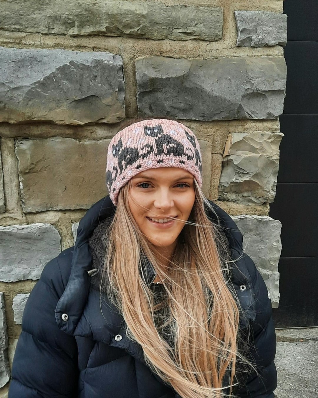 Cats Ina Row, Knitting Pattern, Cat Lovers, Headband, Earwarmer, Animal ...