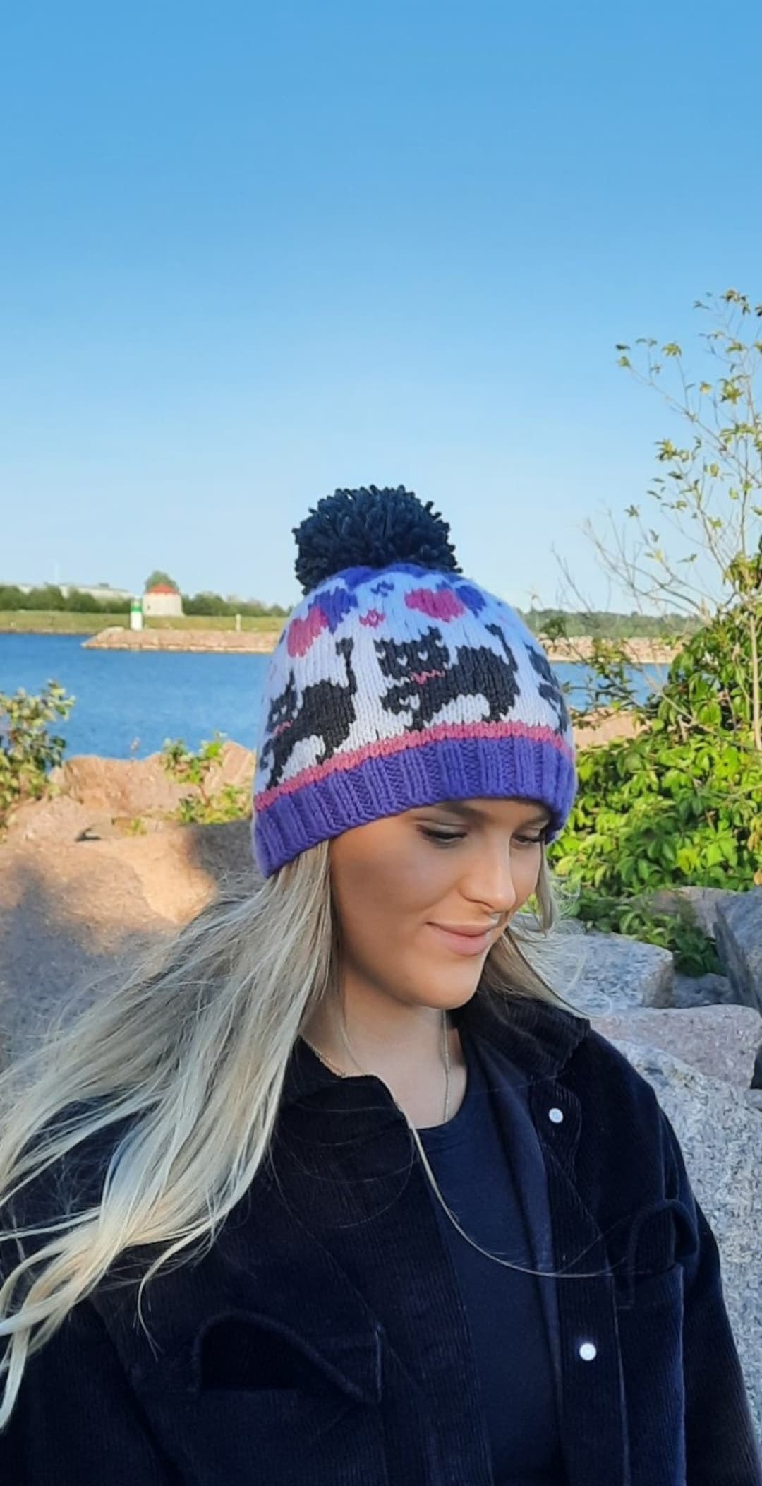 Purrscilla, Cat Lovers, Knitting Pattern, Beanie, Hat, Toque, Adult ...