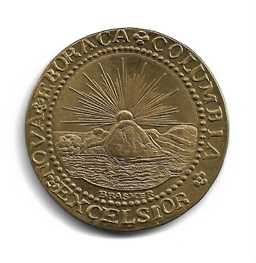 USA - Nova Eboraca COLUMBIA EXCELSIOR 1787 Unum E Pluribus Medal- Copy ...