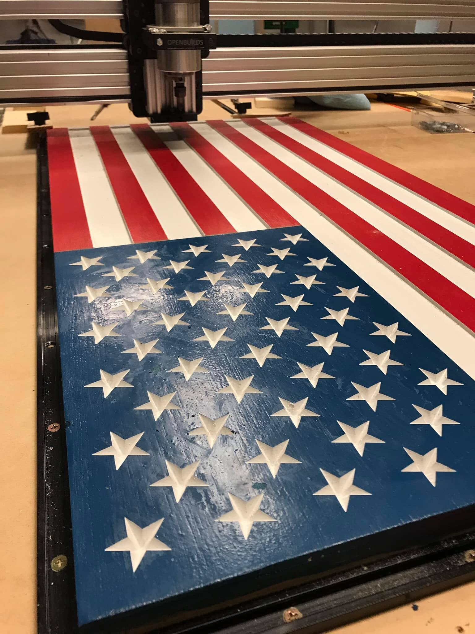 Pledge of Allegiance Flag 19" X 36" DIGITAL Crv,dxf,svg,eps for Carving ...