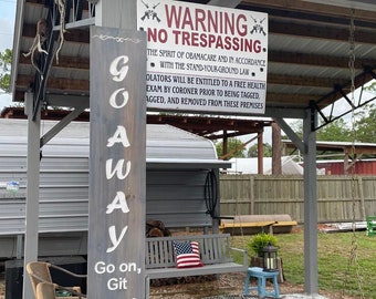 Go Away Porch Sign Svg Welcome Porch Sign Svg Not Welcome - Etsy