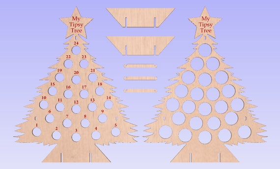 Tipsy Tree Small Liquor Bottle Holder DIGITAL Crvdxfsvgpdf - Etsy