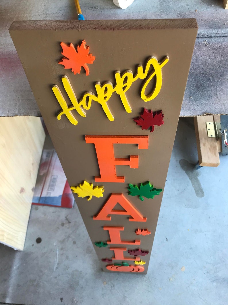 Happy Fall Door Leaner DIGITAL Crv,dxf,svg,pdf for Carving - Etsy