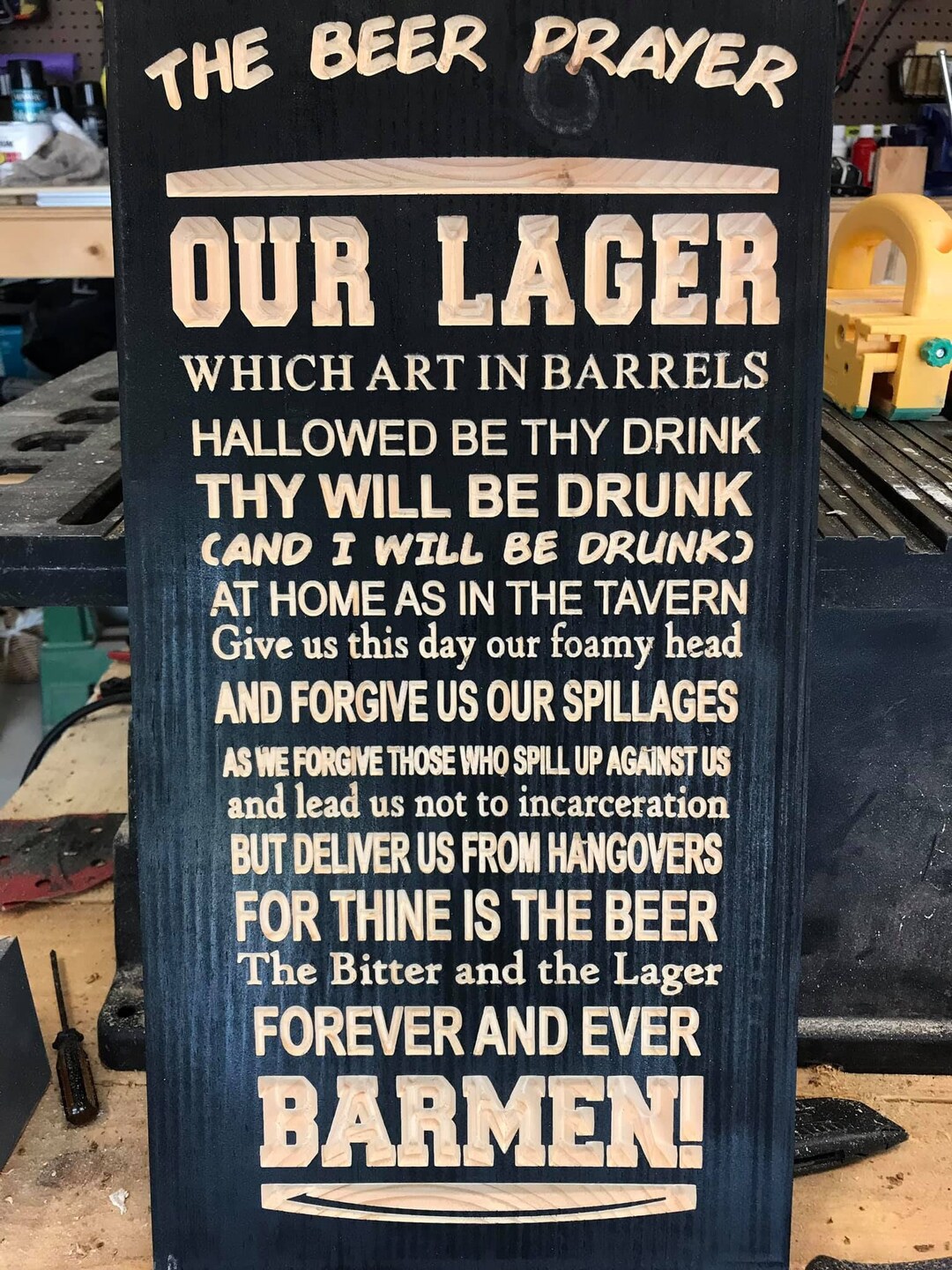 Our Lager Beer Prayer Sign 2022 Crv/cnc/dxf/svg - Etsy