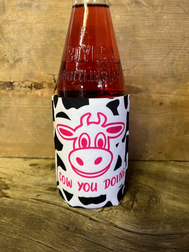 Cow You Doing Cow Print Can Cooler Funny Gifts Cow Lover Koozie ...