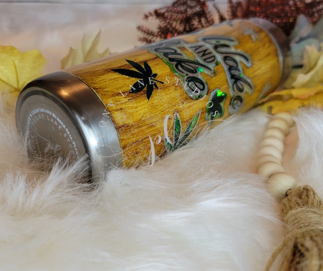 20 Oz. "wake and Bake" Storyboard Snowglobe Peekaboo Tumbler - Etsy