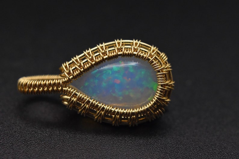 Ethiopian Pinfire Opal Pendant AAAA Quality 12k Gold-fill - Etsy