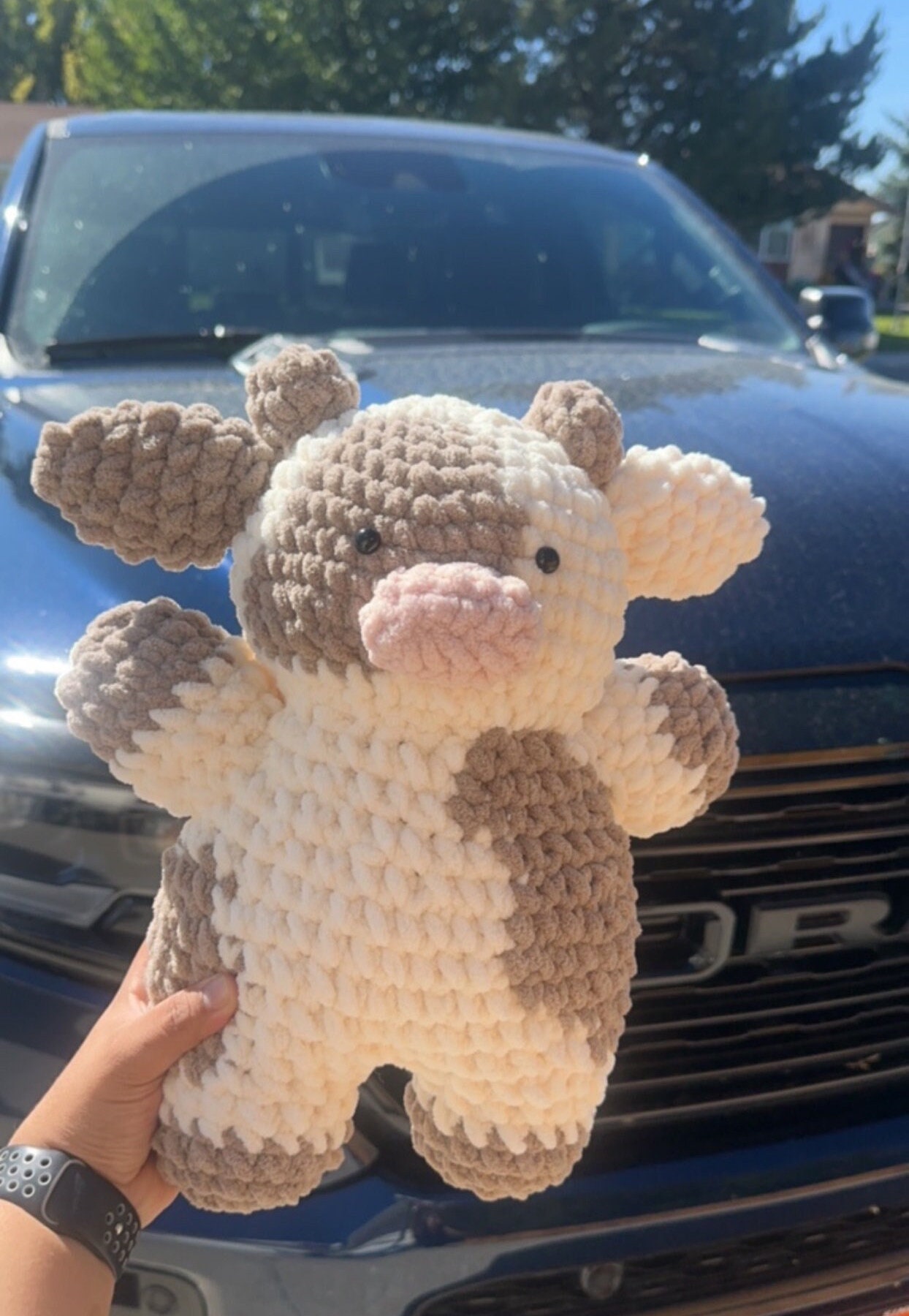 Blush Cow Crochet Plushie//baby Shower Cow/custom Plushie Cow/ Custom ...