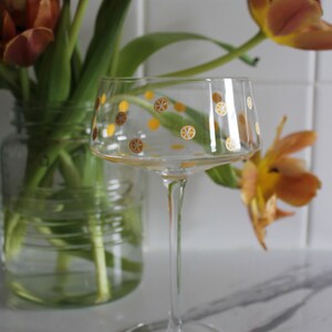 Citrus Hand Painted Coupe Glass - Etsy