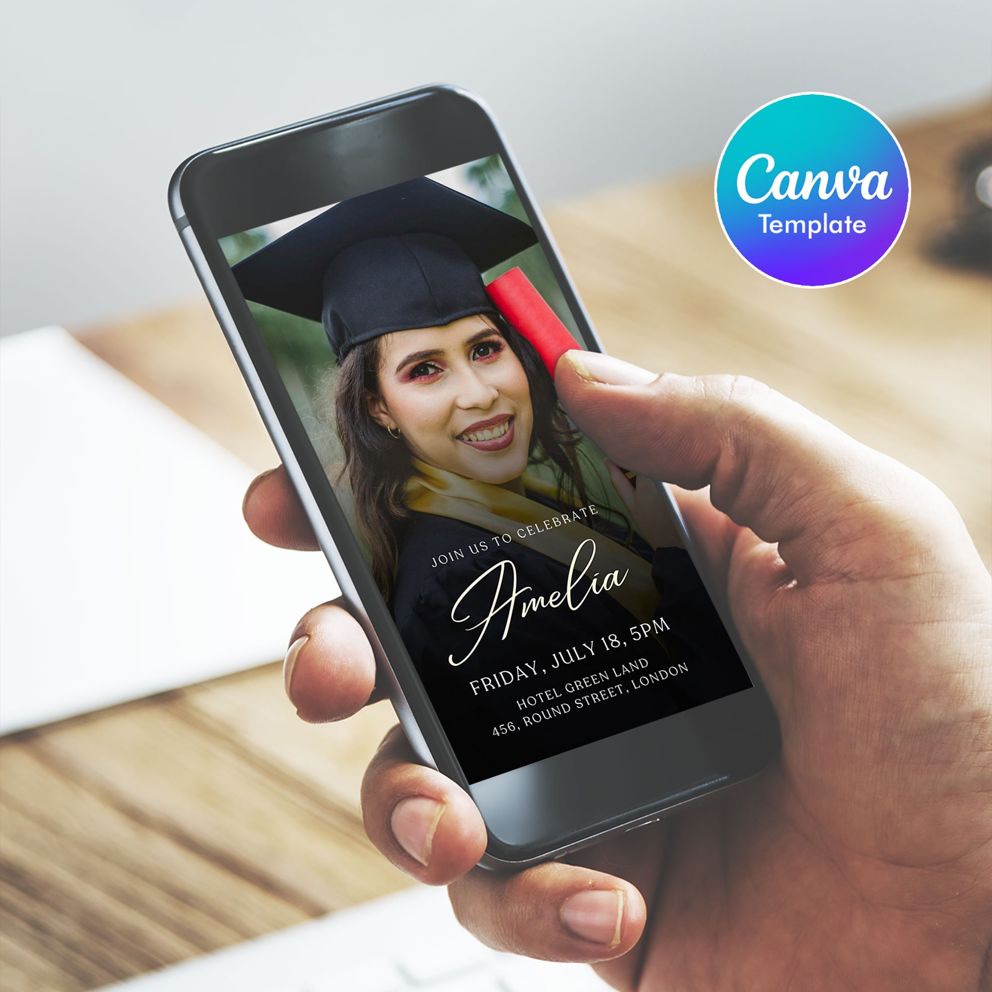 Graduation Party Invitation Template, Animated Video Invitation ...