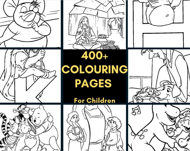 500 Premium Printable Cartoon Colouring Pages for Kids - Etsy