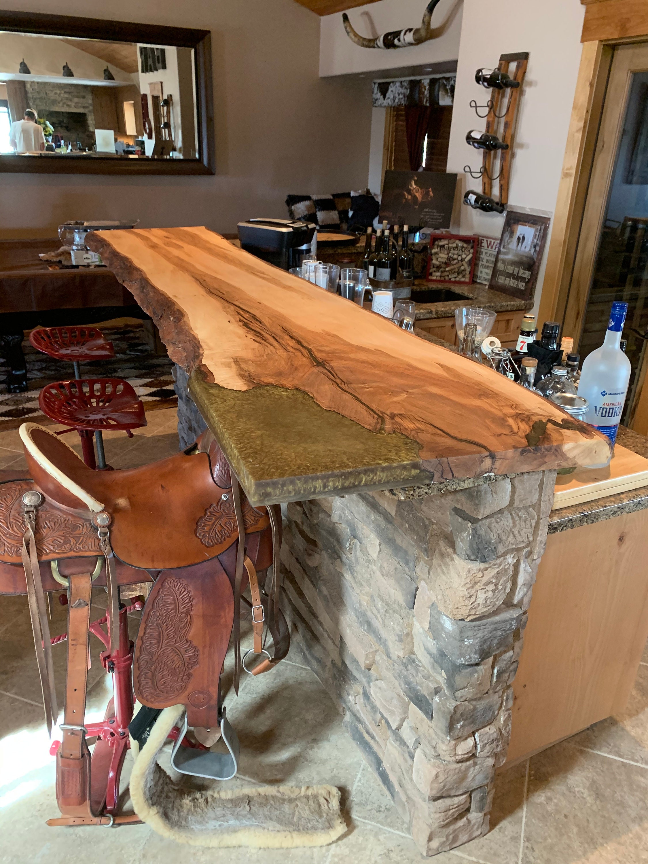 Live Edge Spalted Maple Bar Top - Etsy