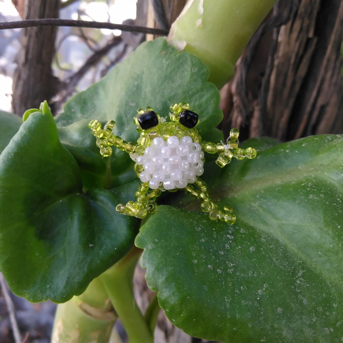 Beaded Frog Tutorial, PDF Pattern, Beaded Patterns, Beaded Animals, Beaded Keychain, Beading ...