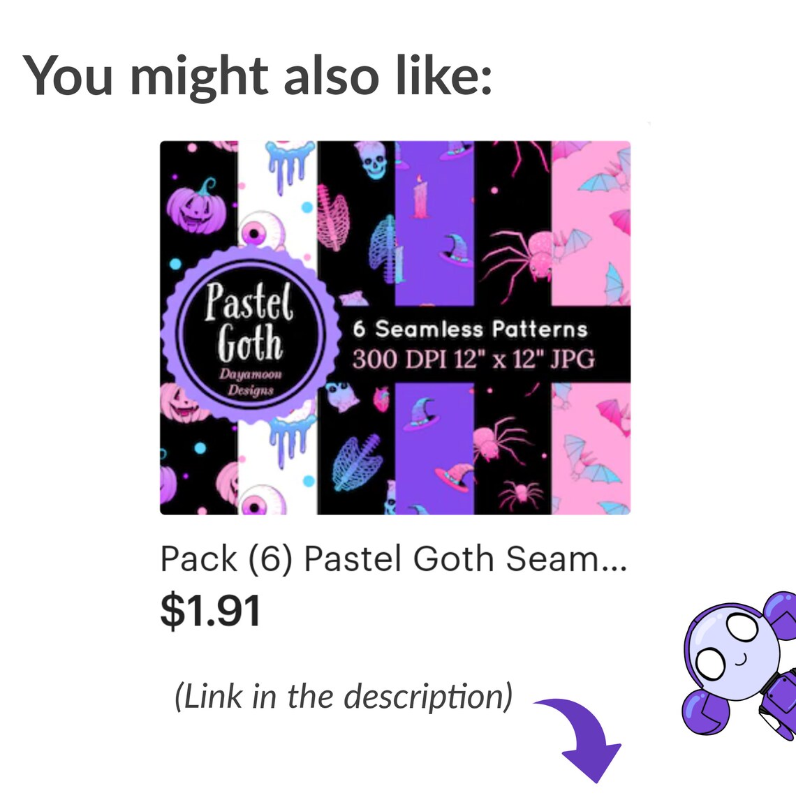 Pastel Goth Halloween Clipart PNG Digital Download - Etsy