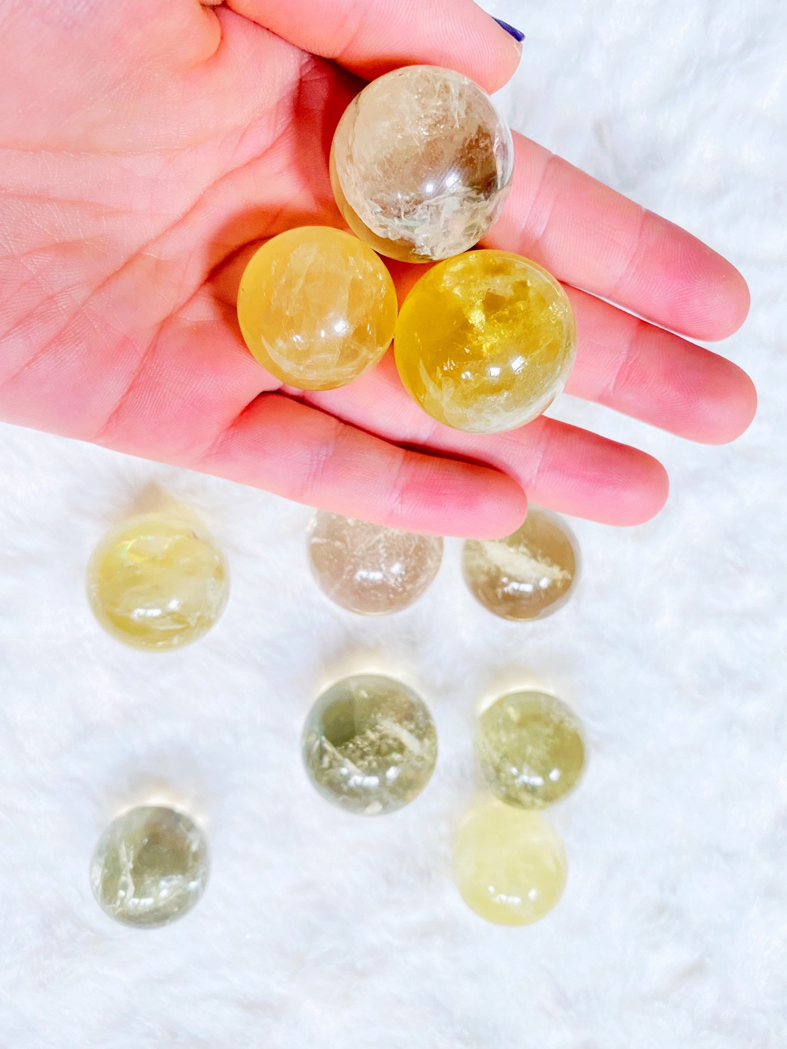 Mini Citrine Sphere same Size-multiple in Stock Reiki Charged Solar ...