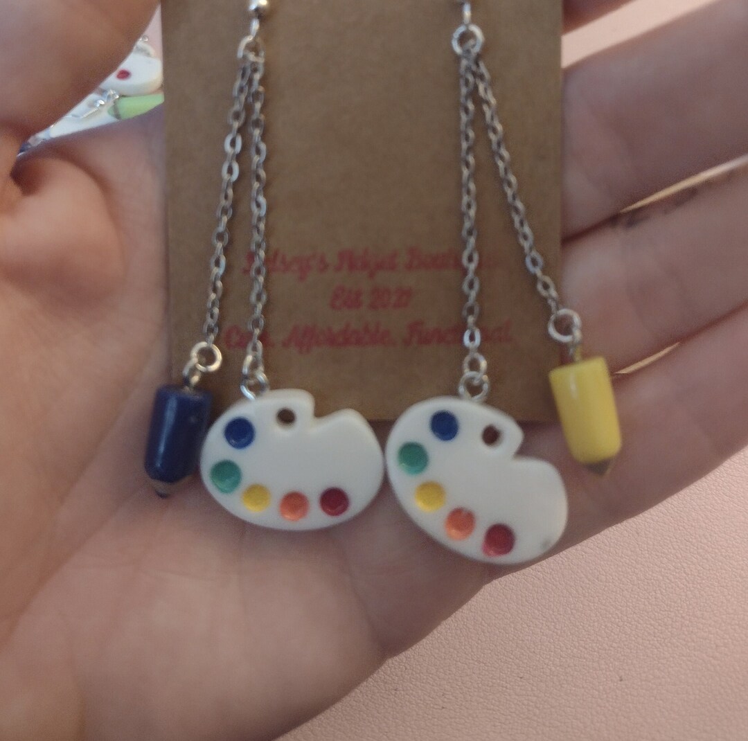 Artist Fidget Earrings - Fidget Jewelry - Stim Earrings - Stim Jewelry ...